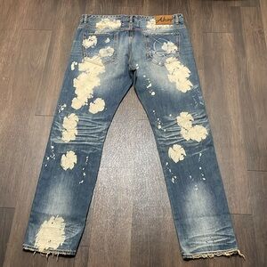 Akoo | Jeans | Mens Akoo Artisan Made Distressed Eagle Art Embroidered ...